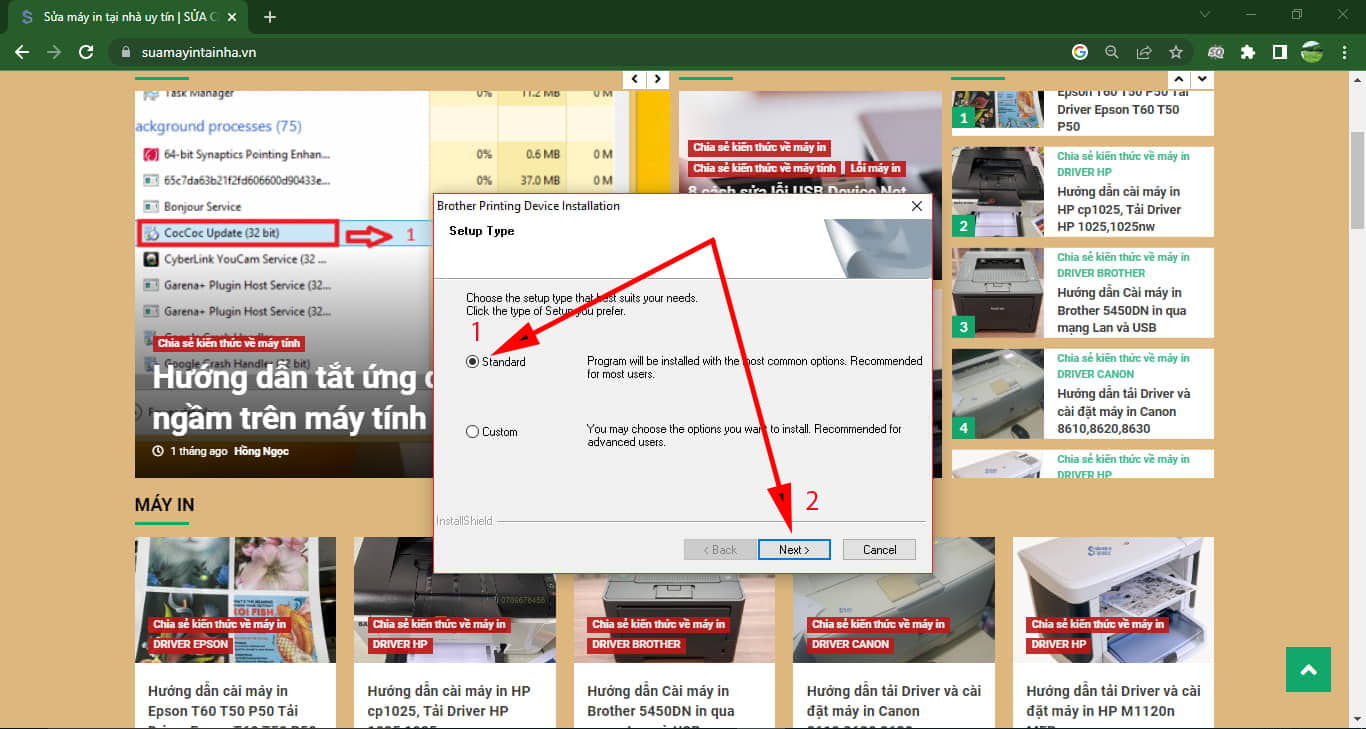 Hướng dẫn cài máy in Brother T300, Tải Driver Brother T300